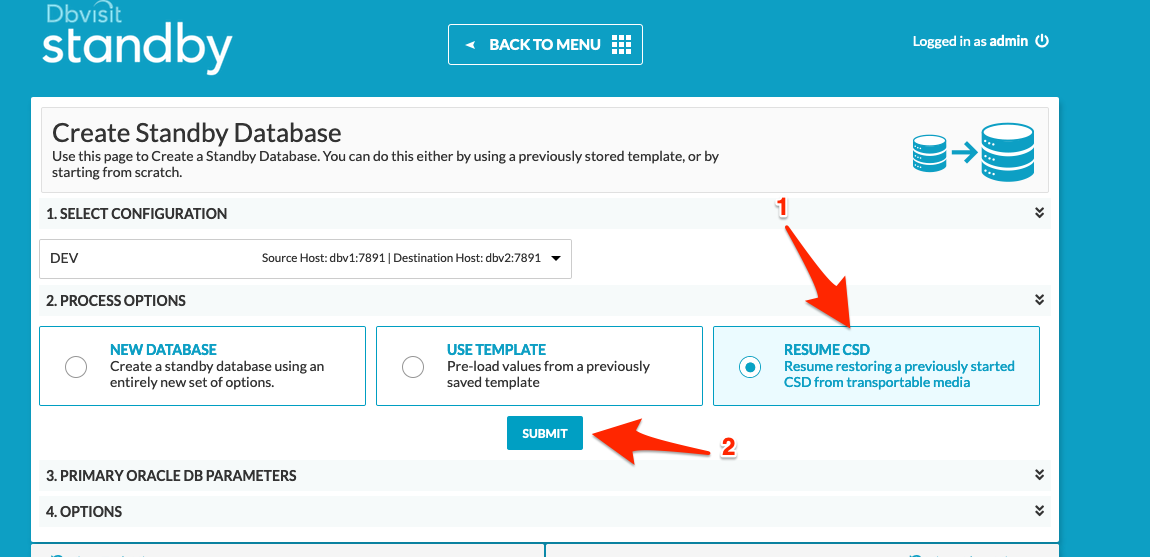 Create Standby Database (CSD) – Dbvisit Support