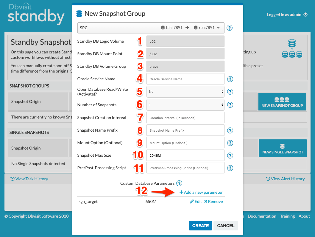 Dbvisit Standby Snapshot Option – Dbvisit Support