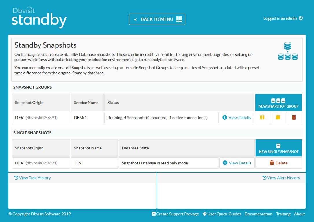 Dbvisit Standby Snapshot Option – Dbvisit Support