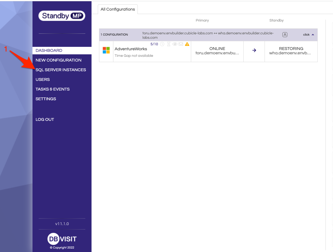 Create Dr Database For Sql Server Dbvisit Support 