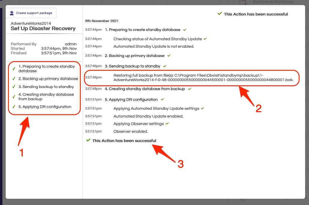 Create Dr Database For Sql Server Dbvisit Support 