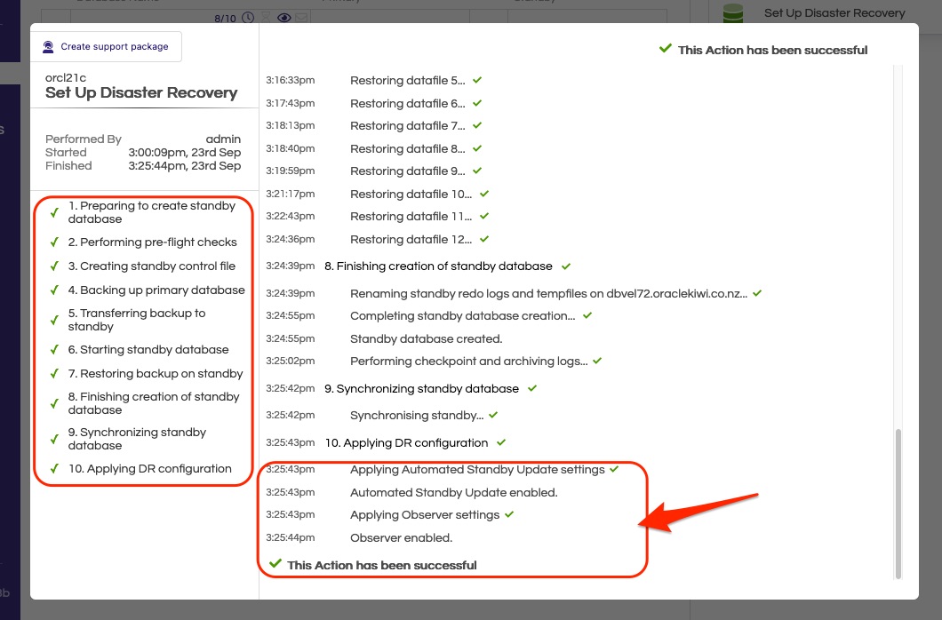 Create Dr Database For Oracle Dbvisit Support 