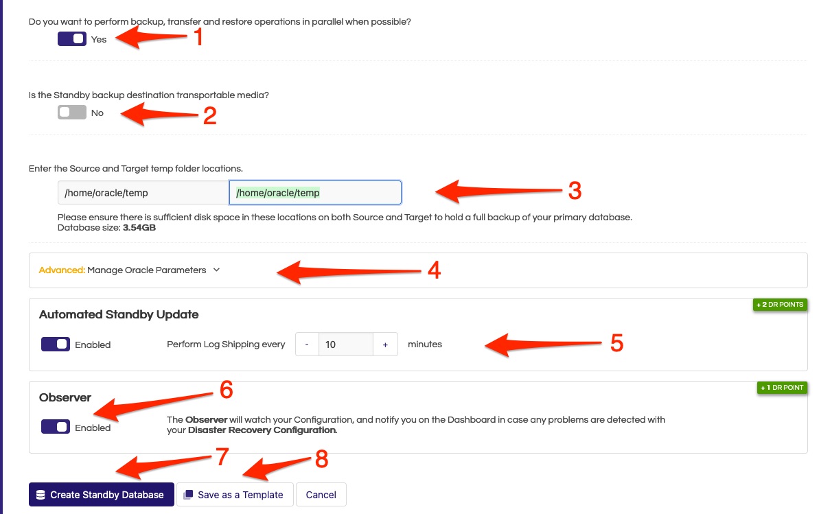 Create DR Database for Oracle – Dbvisit Support