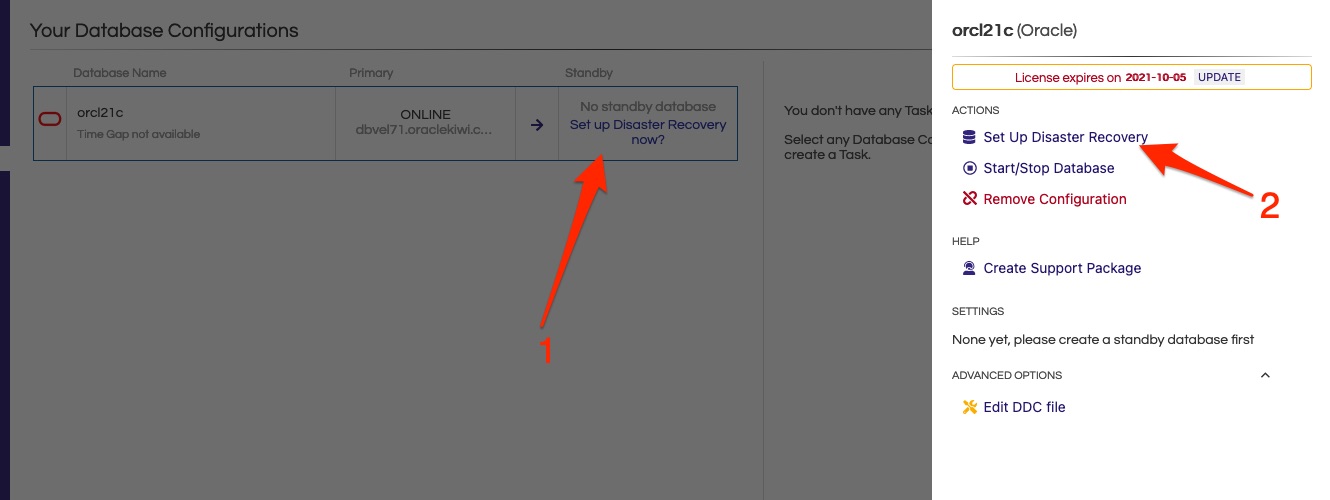 Create Dr Database For Oracle Dbvisit Support 7120