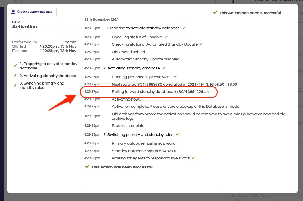 Oracle: Activation and DR Testing – Dbvisit Support