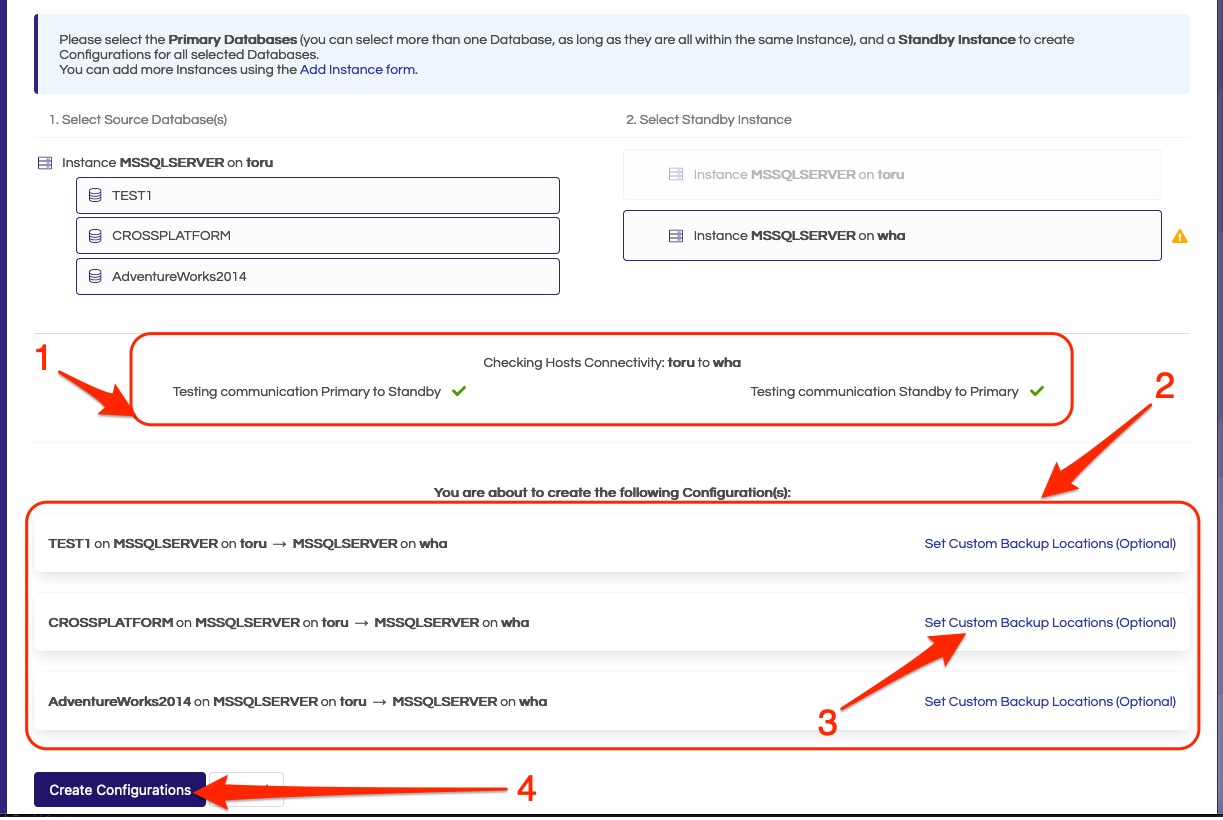 Create SQL Server Configuration – Dbvisit Support